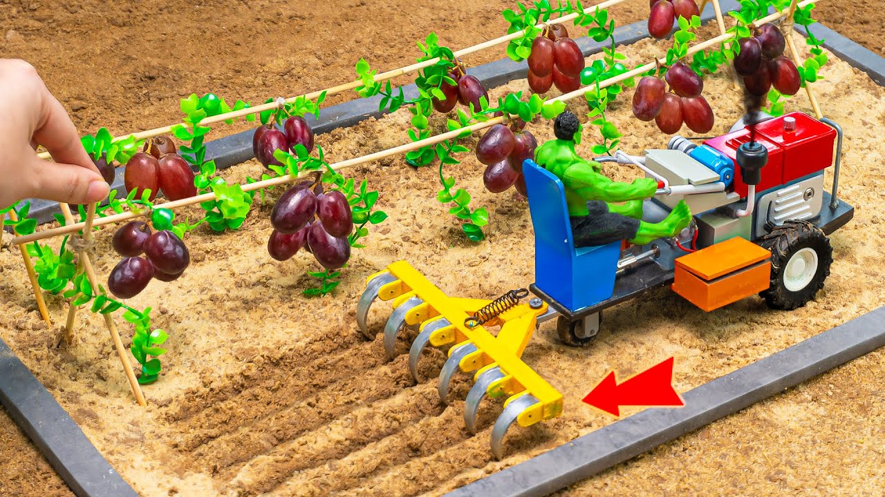 diy mini tractor make modern agriculture plough machine for growing ...