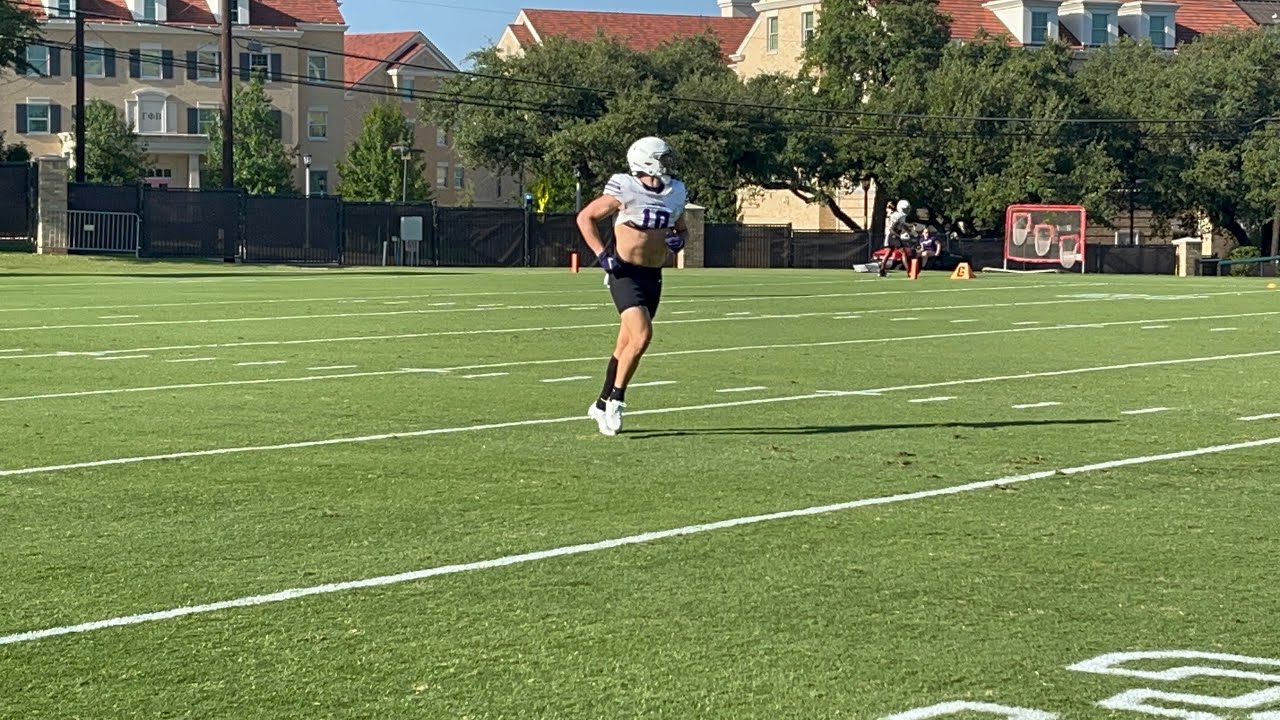 TCU fall camp practice No. 4 sights and sounds - YouTube