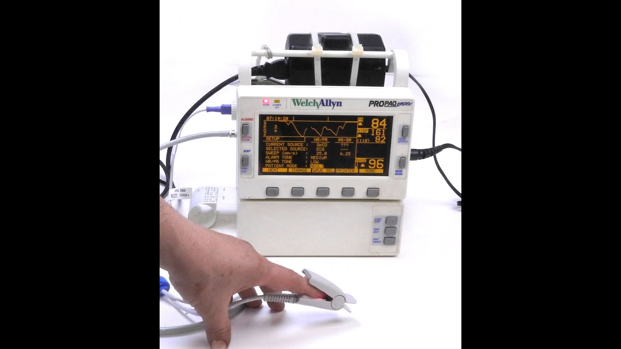 Welch Allyn 206EL SPO2 NIBP Propac Encore Vital Signs Monitor w ...