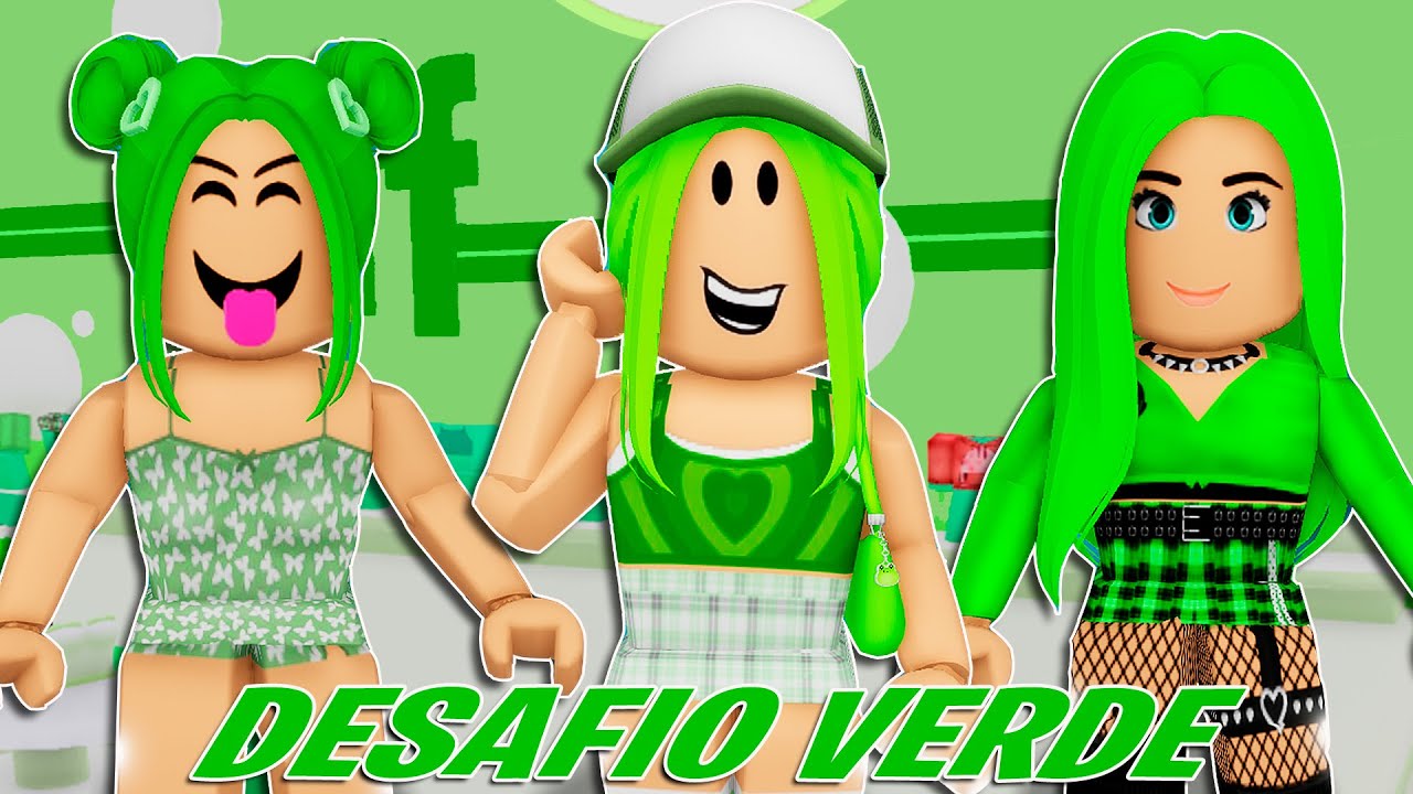 DESAFIO SÓ PODE COR VERDE NO FASHION FAMOUS - Roblox - YouTube
