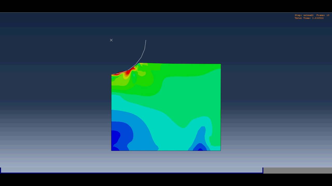 Ball indentation simulation - YouTube