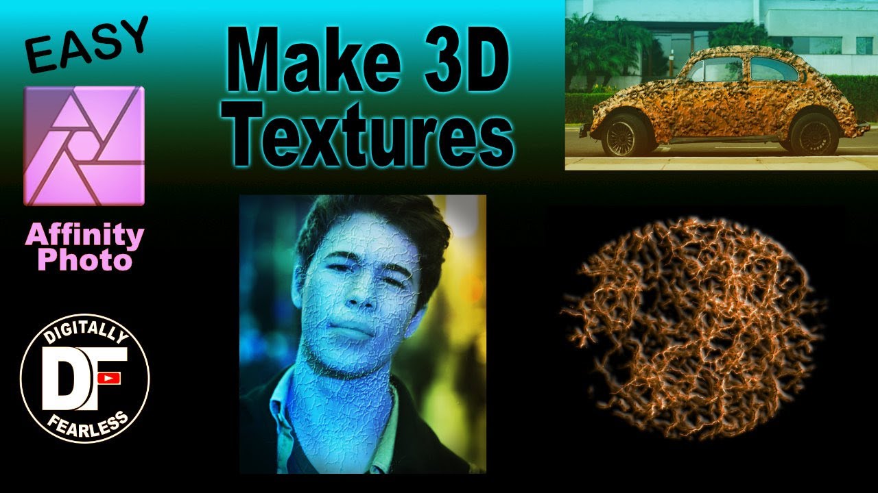 Affinity Photo beginner tutorial | Create your own 3D textures. - YouTube