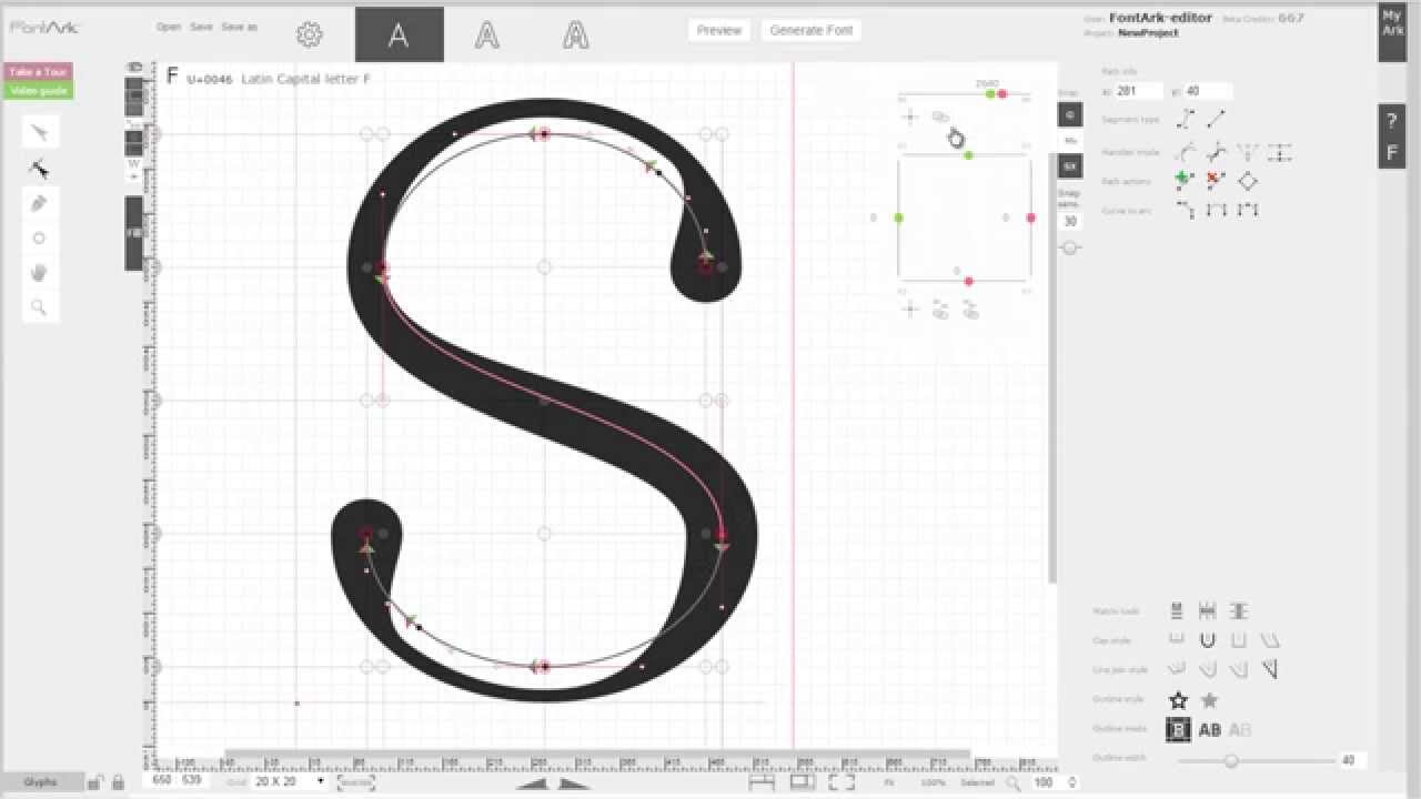 FontArk - Advance Outline editing tools - YouTube