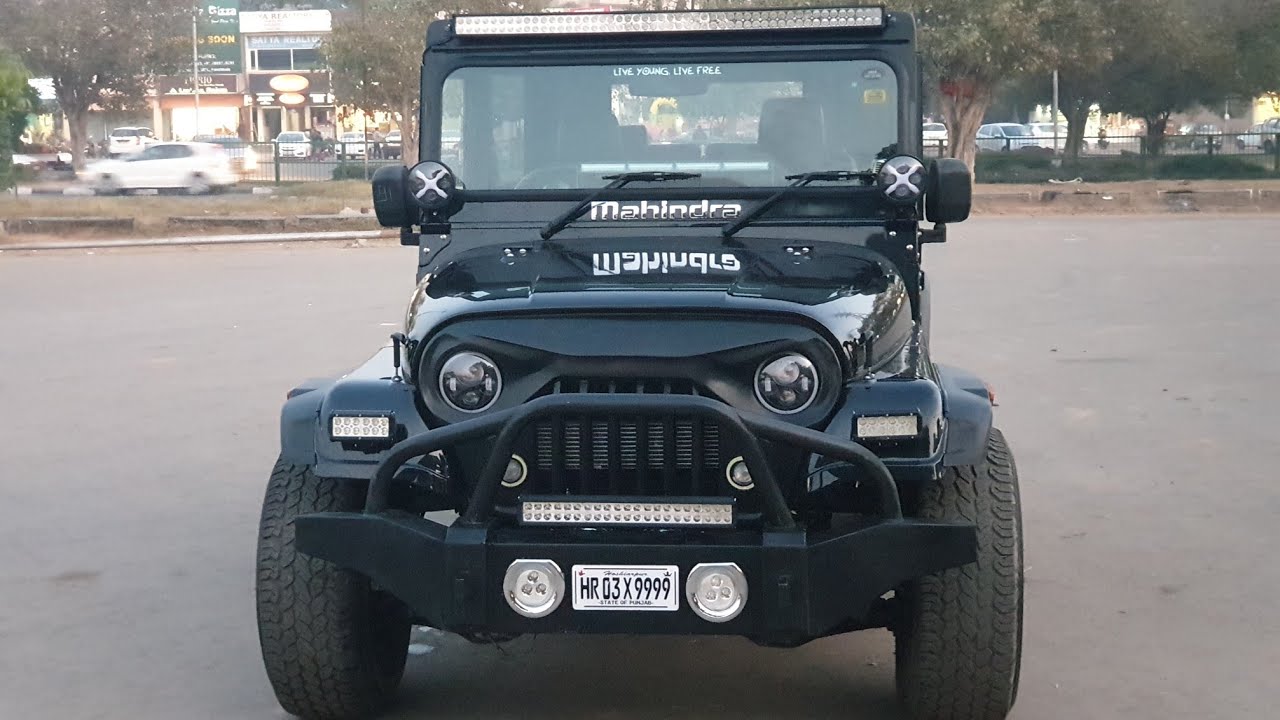 MAHINDRA THAR || Fully Modified by Hybrid Customs Chandigarh - YouTube