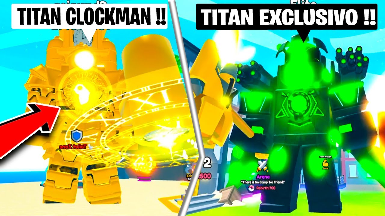 Nuevo TITAN CLOCKMAN y TITANES EXCLUSIVOS !! Roblox Skibidi Toilet ...