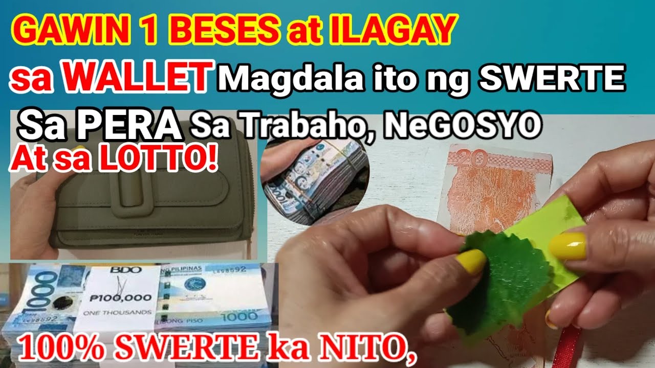 GAWIN 1 BESES at ILAGAY sa WALLET | MAGDALA ito ng SWERTE sa TRABAHO ...