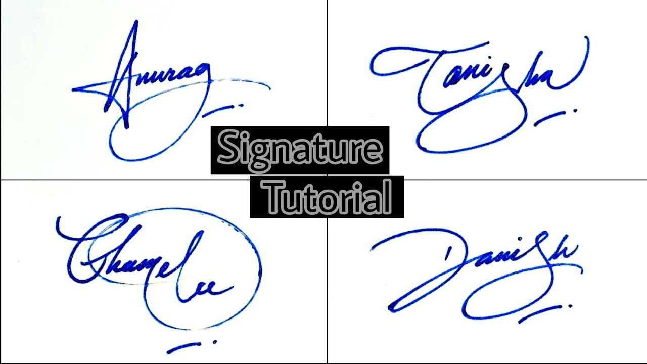 Amazing signature style | Signature tutorial | Anup calligraphy - YouTube