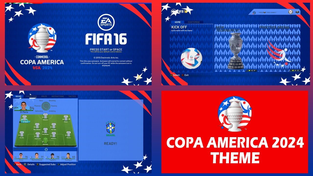FIFA 16 PC FIP 7.1 - Copa America 2024 Theme Mod - YouTube