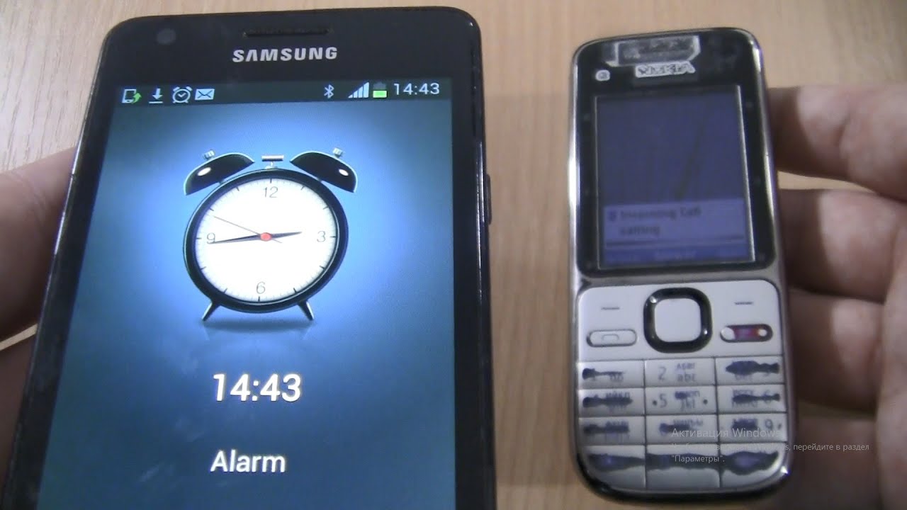 Incoming call&Alarms at the Same Time Samsung Galaxy S2 Black+Nokia c2 ...