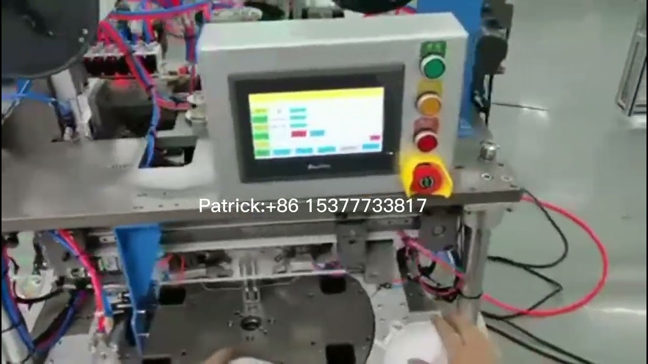 Cup Shaped Mask Earloop Head Loops Automatic Welding Machine - YouTube