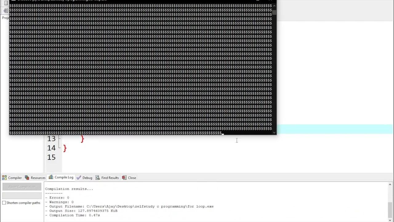 21- for loop explanation and writing tables using for loops in C programming also infinite loops ...