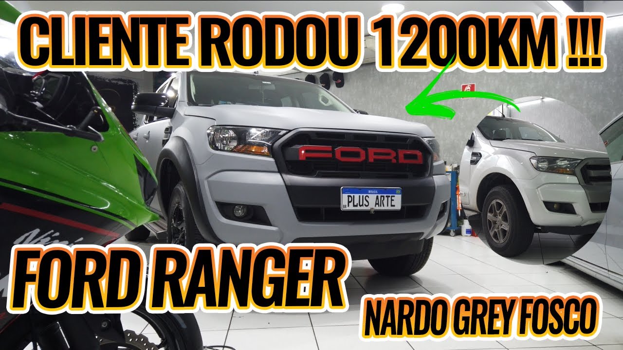 FORD RANGER NARDO GREY FOSCO ALLTAK #Envelopamento #Plusarte - YouTube