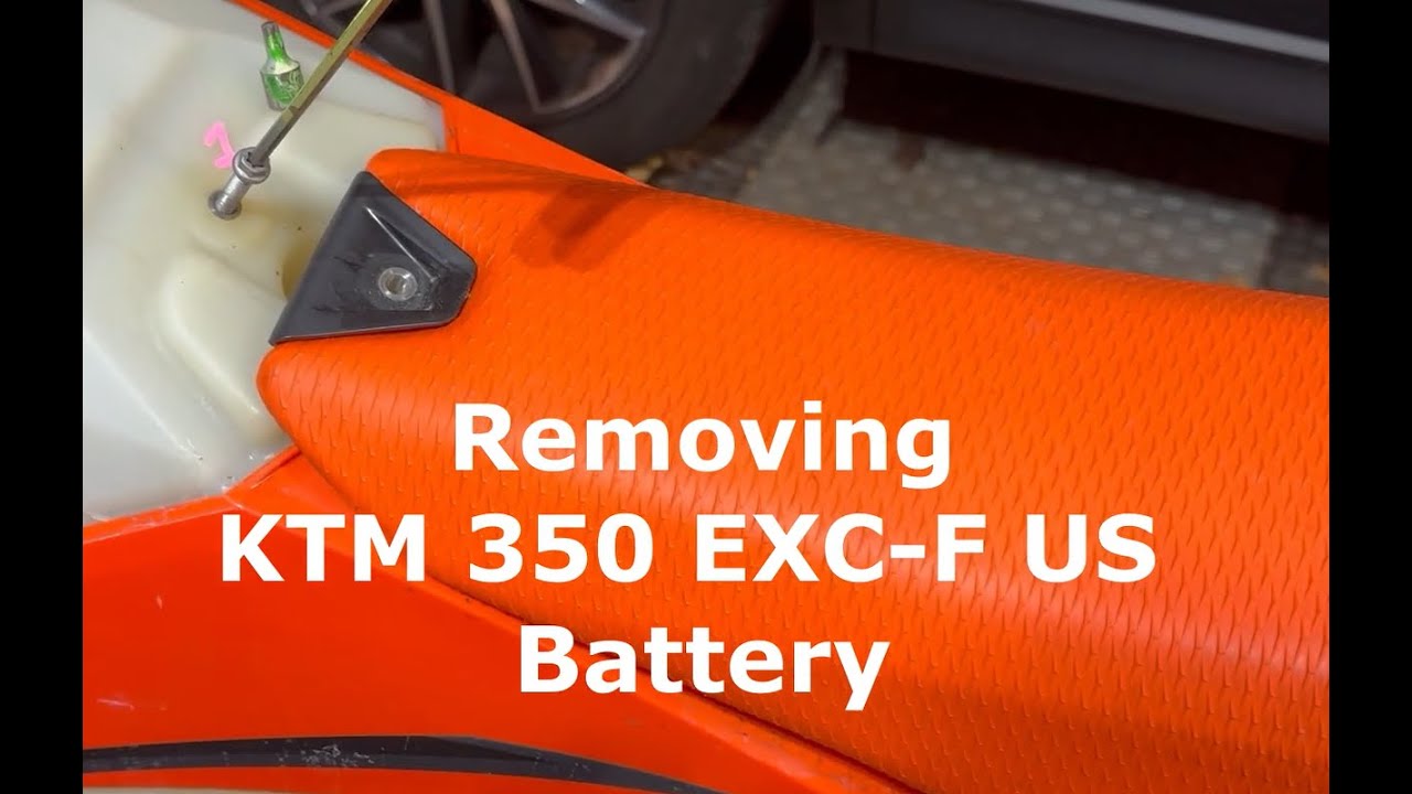 Removing KTM 350 EXC-F Battery - YouTube