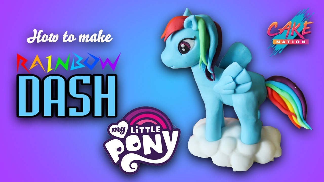 CAKE NATION | How To Make Rainbow Dash From My Little Pony Cake Topper ...
