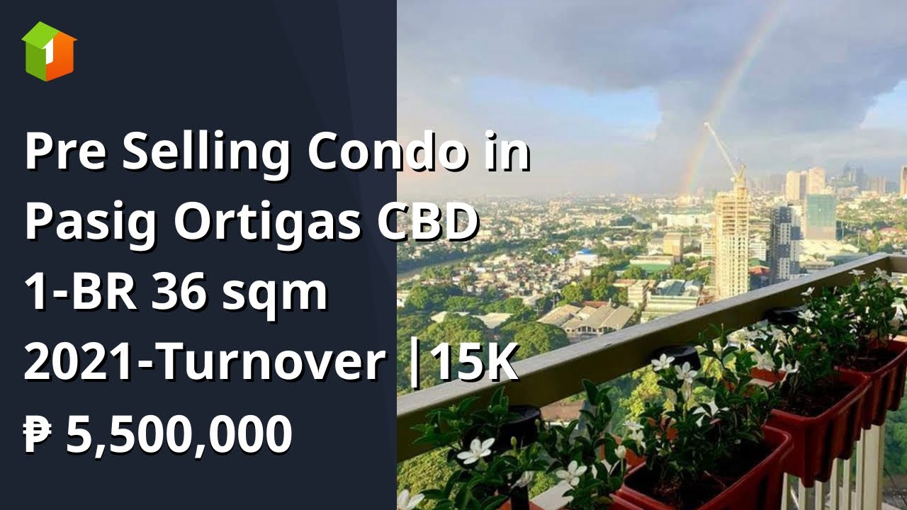 Pre Selling Condo in Pasig Ortigas CBD 1-BR 36 sqm 2021-Turnover |15K ...