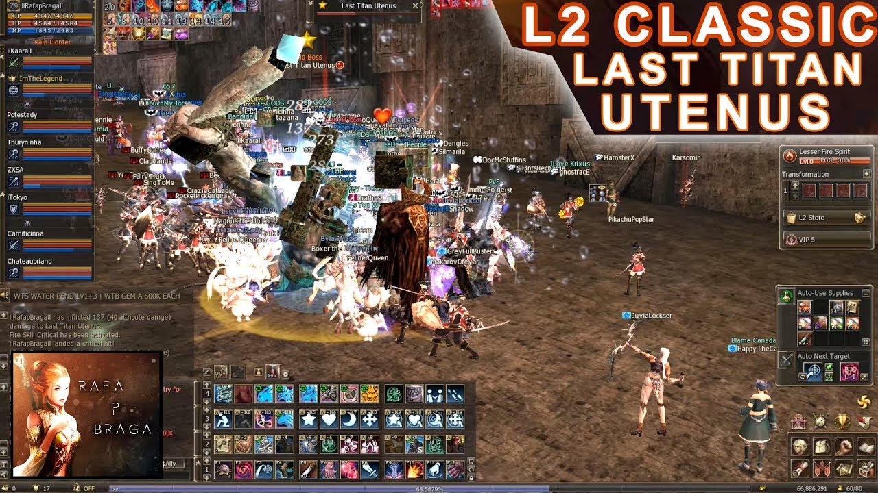 Lineage 2 Classic NA - Last Titan Utenus | Raid Boss Lv. 80 em Giant's ...