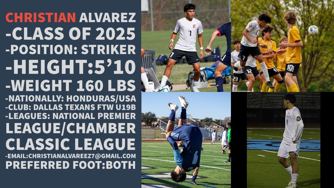 Christian Alvarez: College Soccer Recruiting Video (Class of 2025 ...