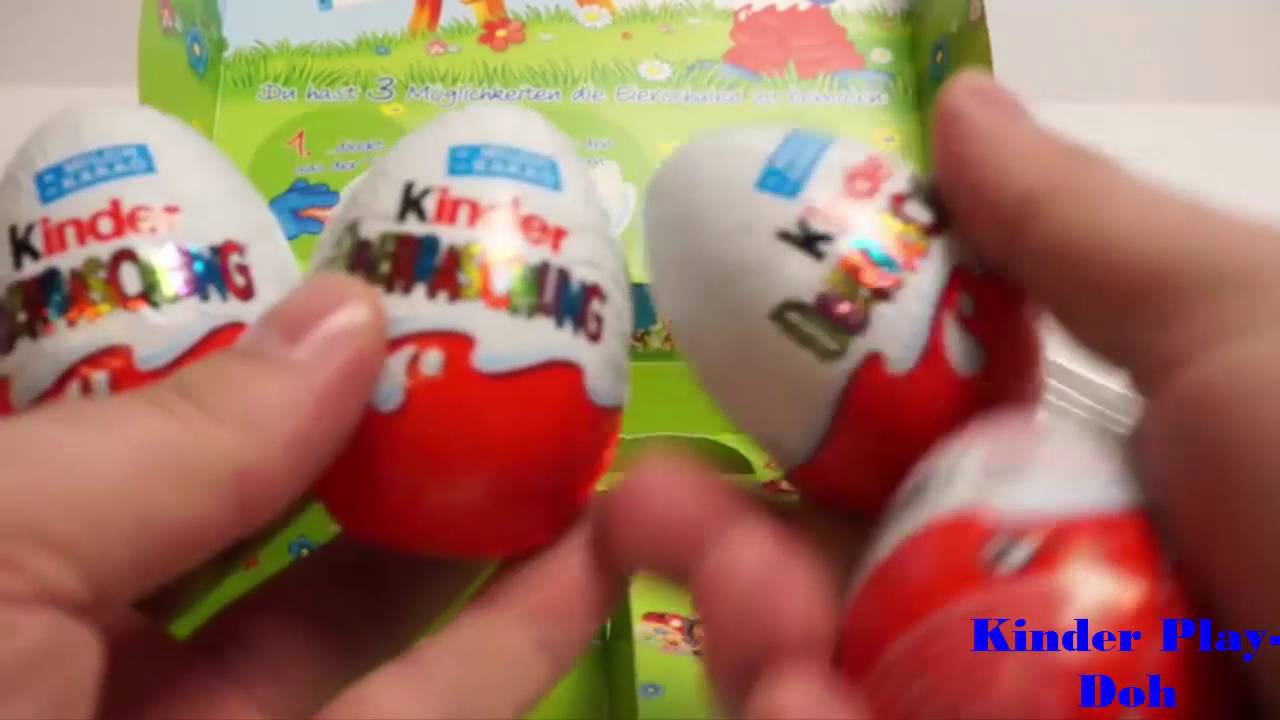 #PLAY DOH Easter Egg Painting Set with Football Kinder Joy Surprise ...