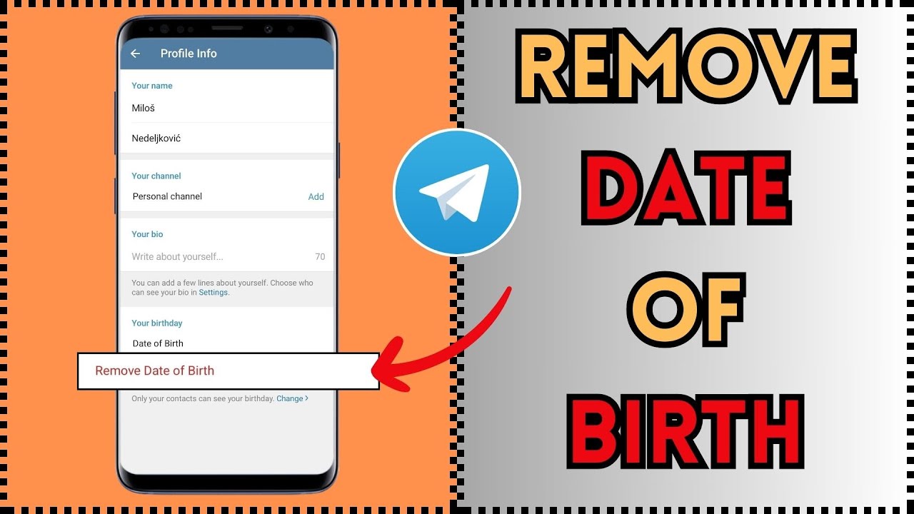 How to Remove Date of Birth on Telegram (2024) - YouTube