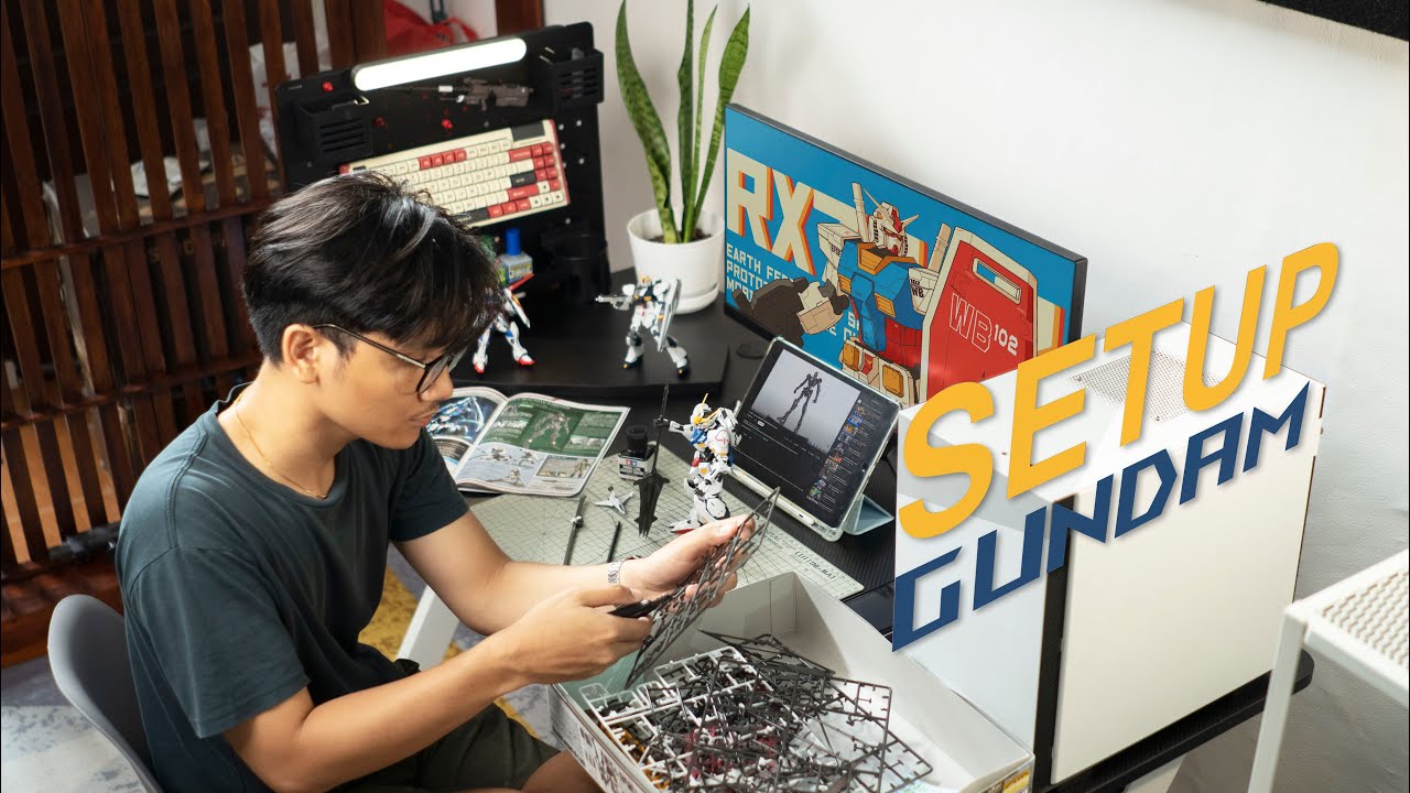Pulang Dari JEPANG, Bikin Setup RAKIT GUNDAM Ft. Rexus GALA Meja Gaming ...