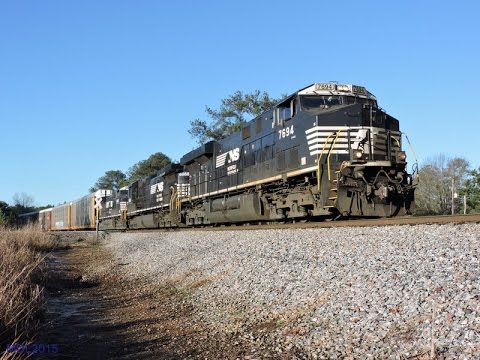 HD: NS 7694 leads NS Train 298 in Tallapoosa, GA - YouTube