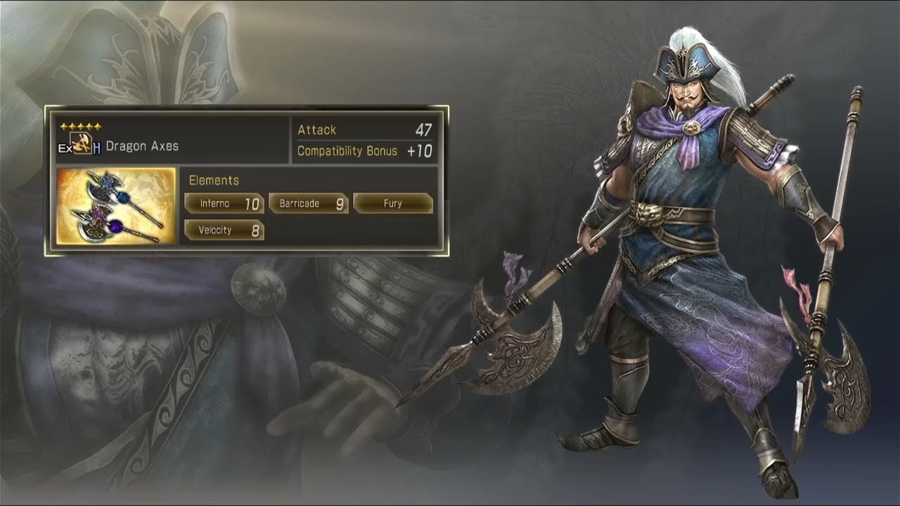 Zhang Liao 5th Weapon Dragon Axes - DW8XLCE PS3 - YouTube