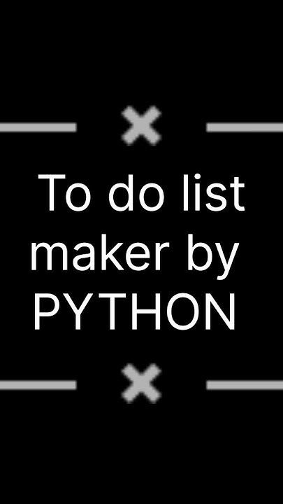 To Do List Maker By Pythonpython Programming Programminglanguage Codingcode 7030