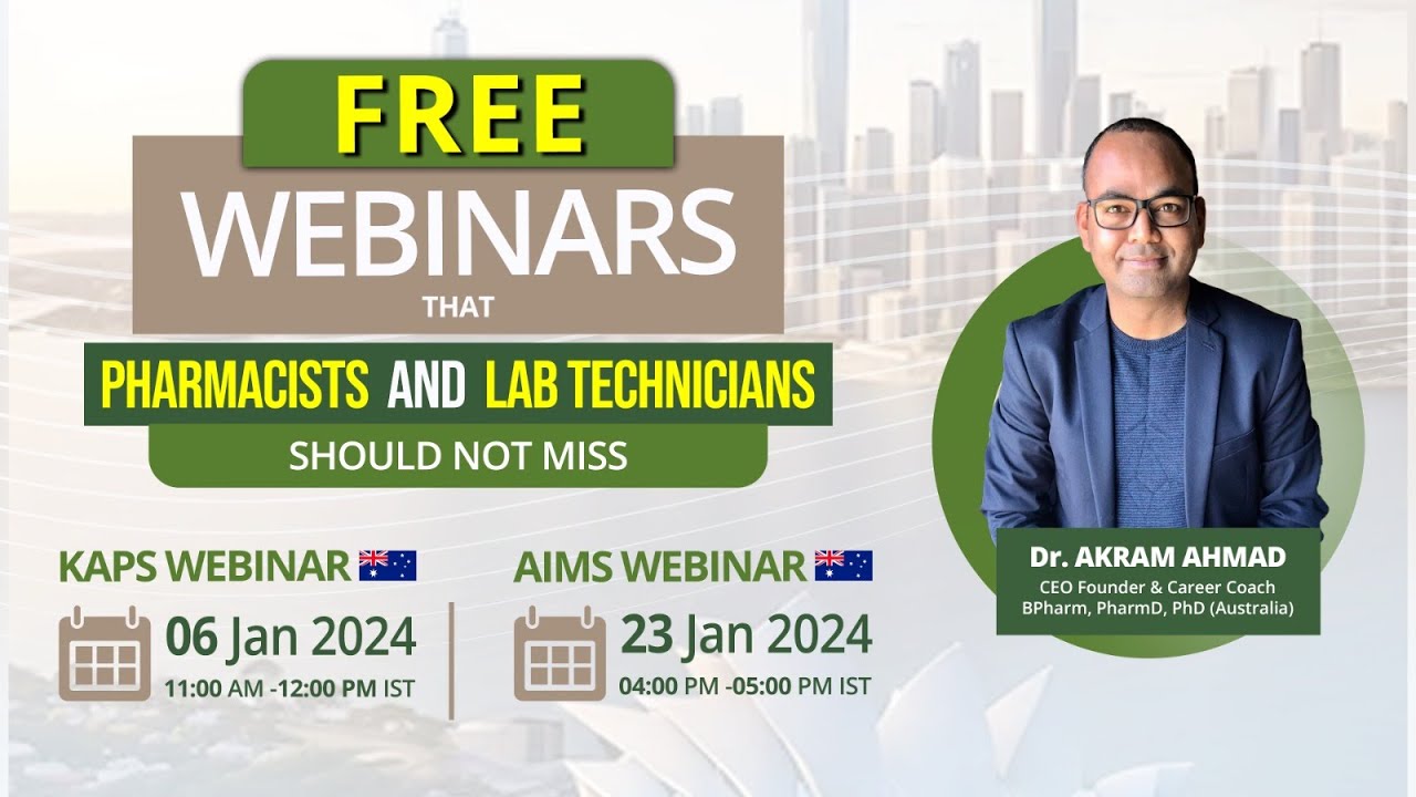 Free Webinar for KAPS Exam/AIMS Exam | Pharmacists/Lab Technicians in ...
