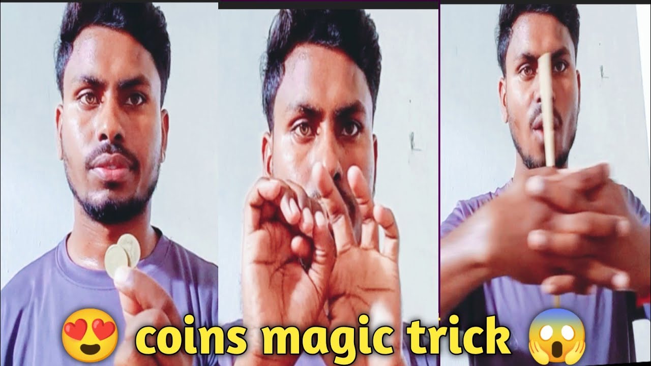 क्या गजब का magic trick है😱🙊, magic tutorial, coins magic trick, Black magic trick, 💯, funny ...