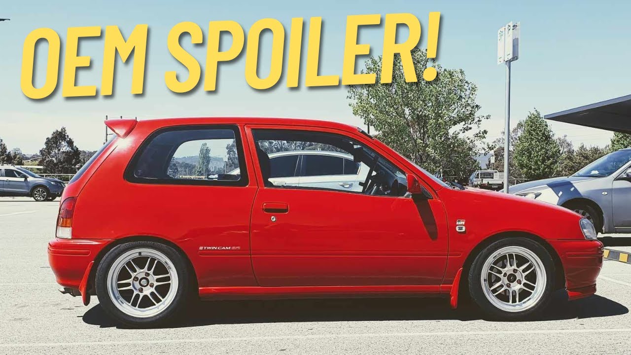 Starlet nugget receives RARE OEM trunk spoiler - YouTube