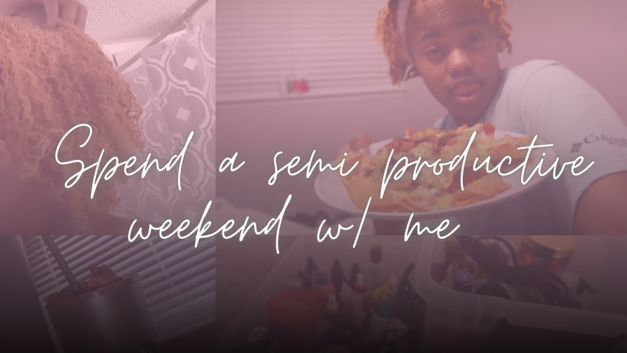 Spend a semi productive weekend w/ me (hair,gym etc.) - YouTube