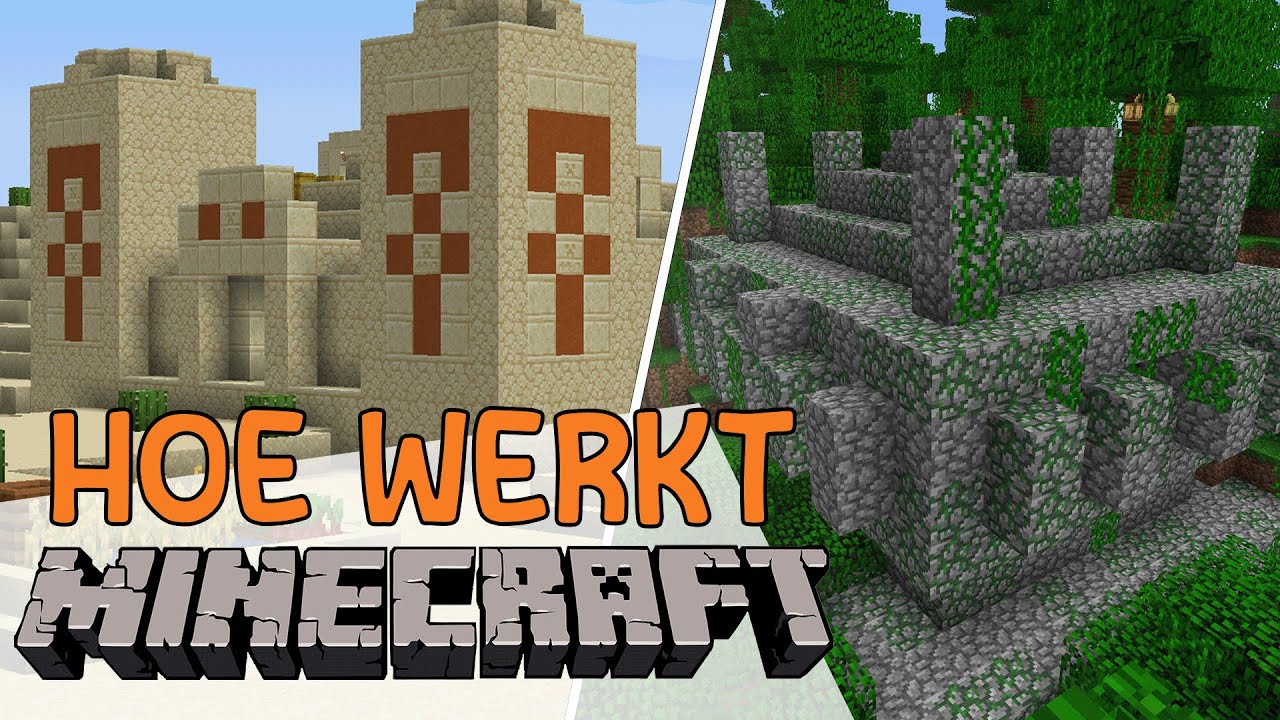 LOOT van Jungle TEMPELS & Woestijn PIRAMIDES! - Hoe Werkt Minecraft 1. ...