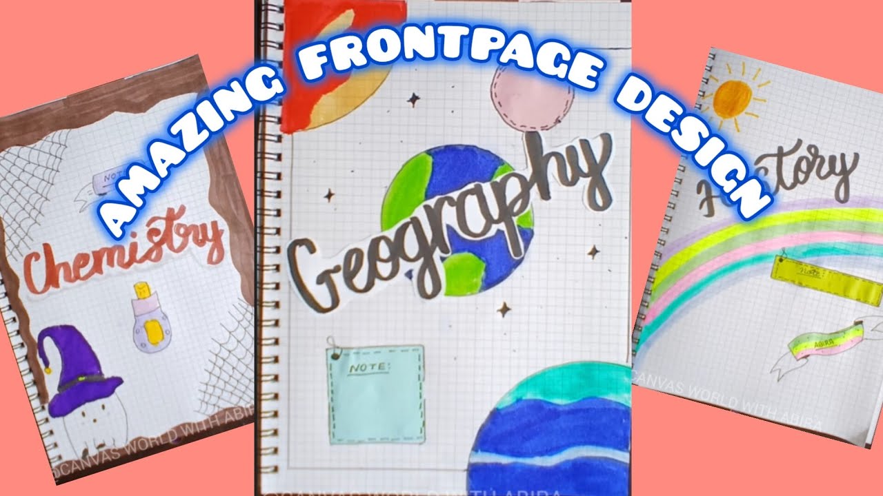 All subjects front page design|| Notebook decoration ideas/ BORDER ...