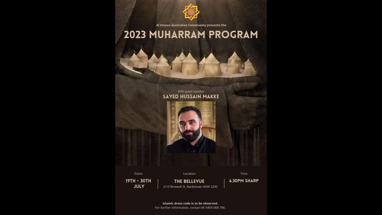 Muharram Program 1445 2023 Sayed Hussain Makke Night 5 - YouTube