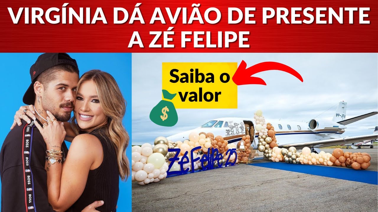 Zé Felipe ganha um avião de Virgínia como presente de aniversário - YouTube