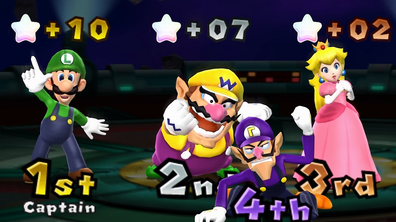 Mario Party 9 Bowser Station gameplay Luigi, Waluigi, Wario, Peach ...