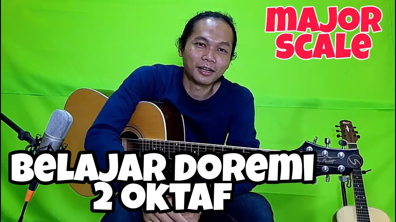 Dasar dasar belajar gitar | Belajar doremi 2 oktaf | Major scale ...