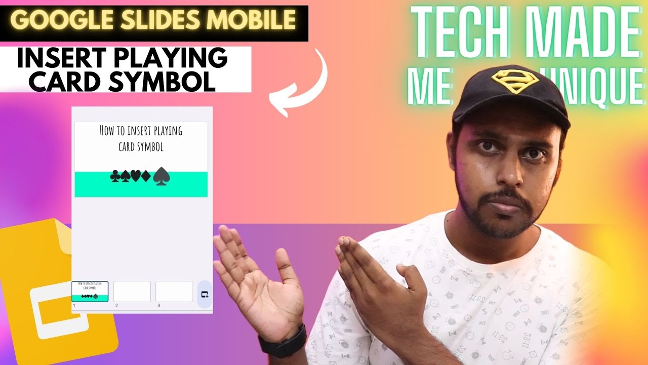 How to insert playing card symbol in Google slides mobile - YouTube