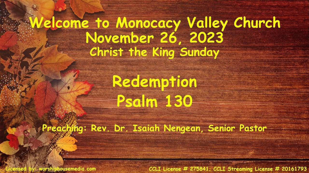Monocacy Valley Church - November 26, 2023 - YouTube
