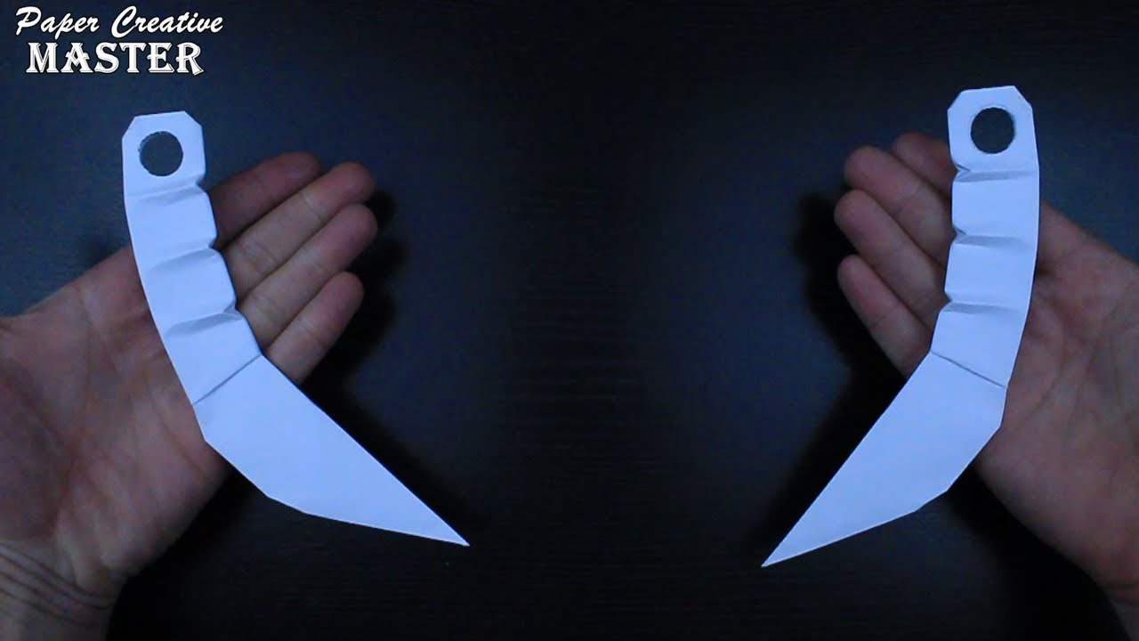 How To Make A Karambit Knife From Paper Youtube