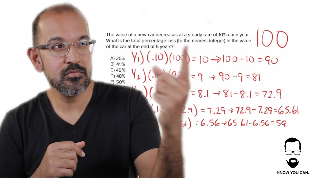 PERCENTAGE WORD PROBLEM FOR THE PSAT, SAT, & ACT!!! - YouTube