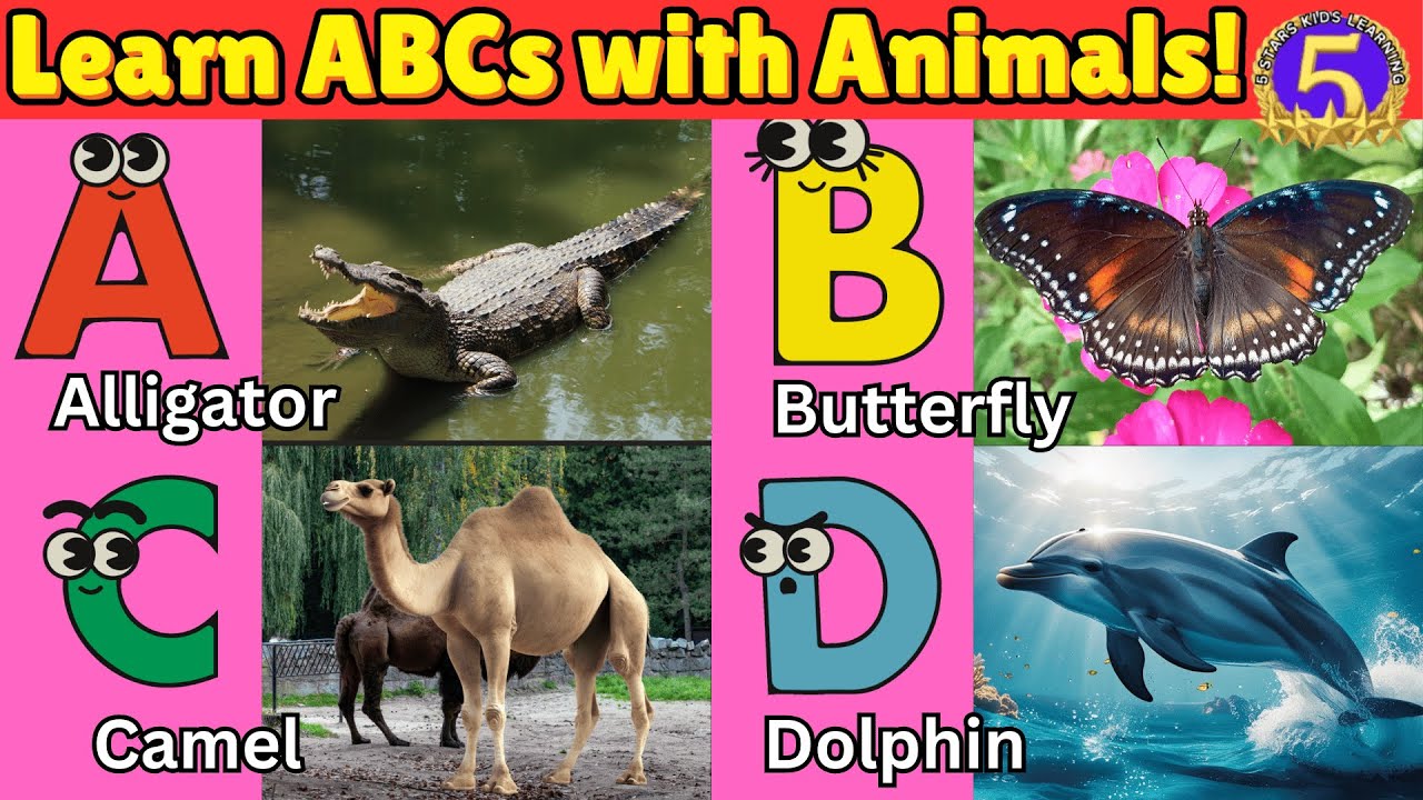 Alphabet Animals Adventure Song | Learn ABCs with Animals! | 5 Stars ...