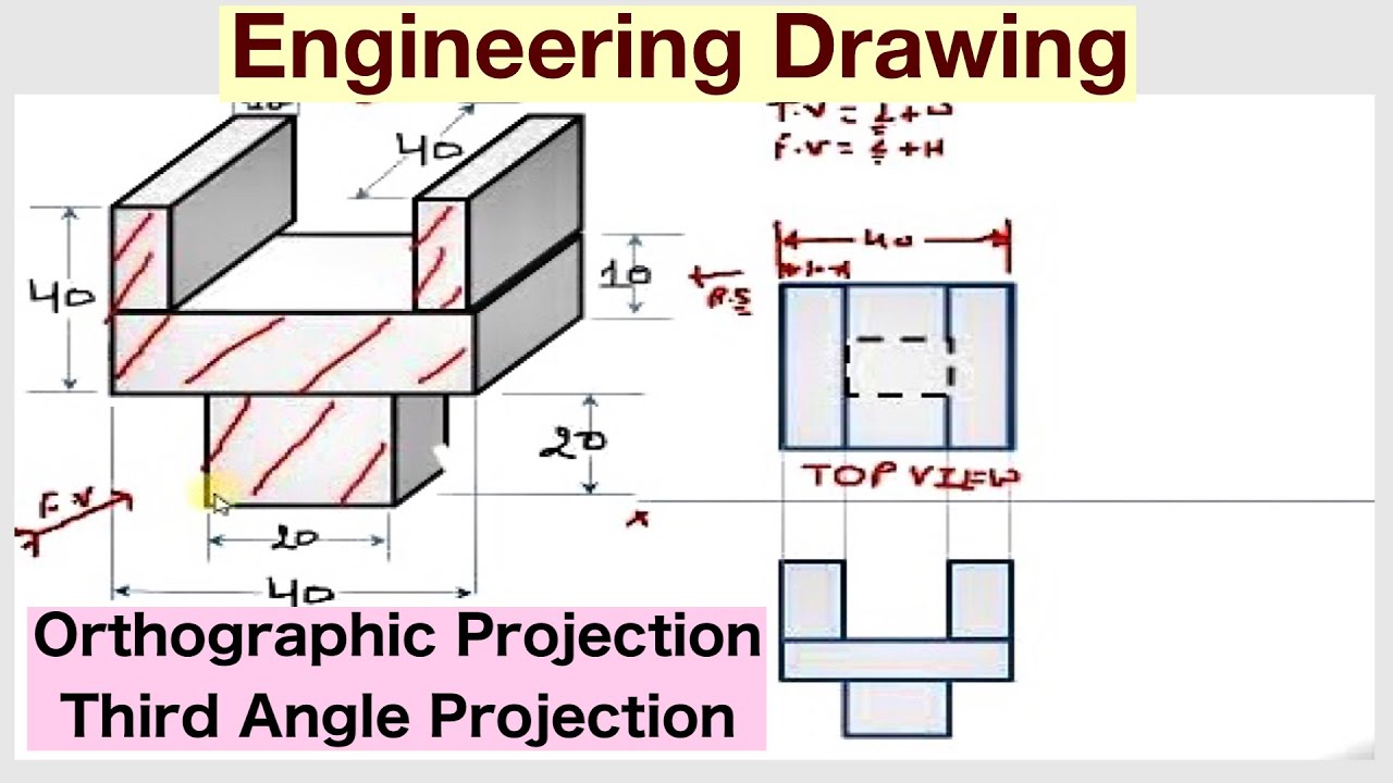 Orthographic Projection - Third Angle Projection (Hindi) | Class - 7 ...