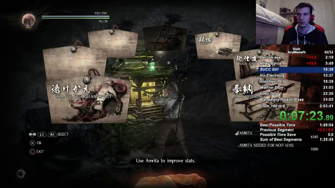 Nioh Spear Meme Run (Any%) [PS4] - YouTube