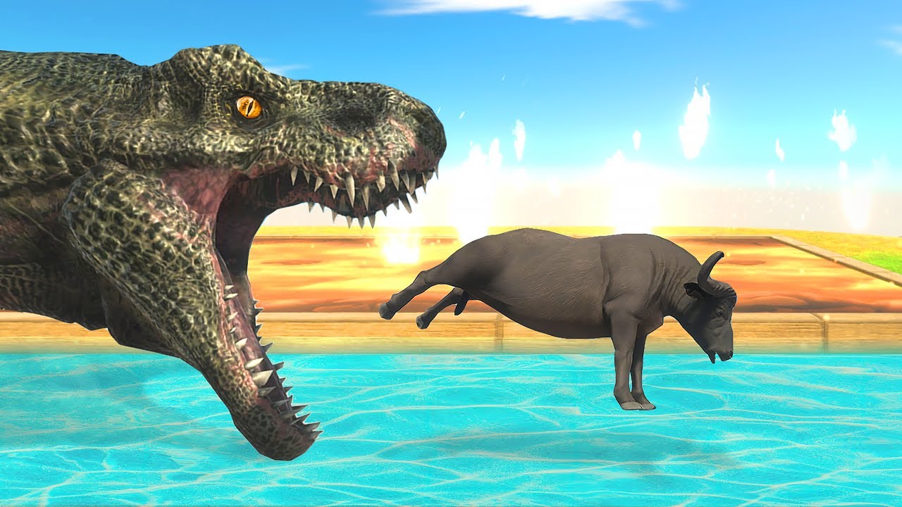 Slide and Fall into Deadly Pool - Animal Revolt Battle Simulator - YouTube