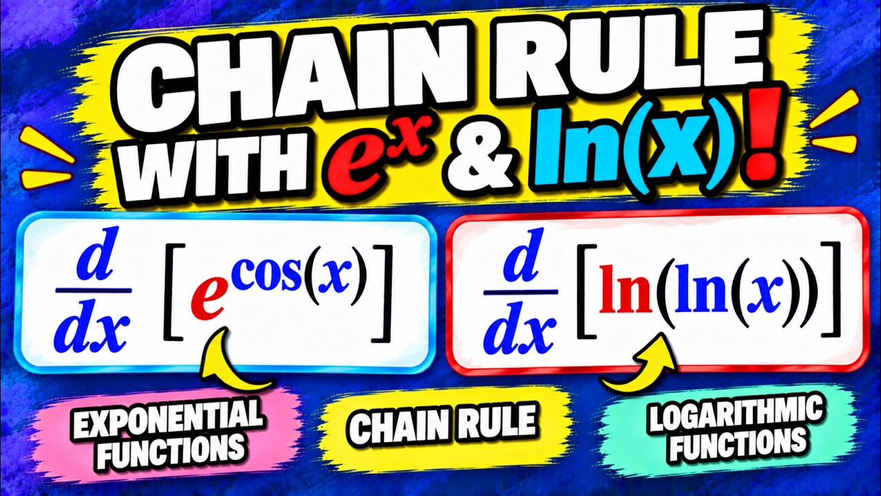 Chain Rule with Exponential & Logarithmic Functions - YouTube