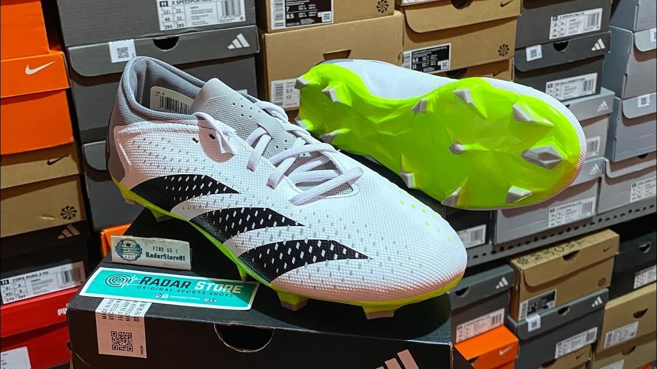 Sepatu Bola Adidas Predator Accuracy.3 L FG White Lucid Lemon GZ0014 ...