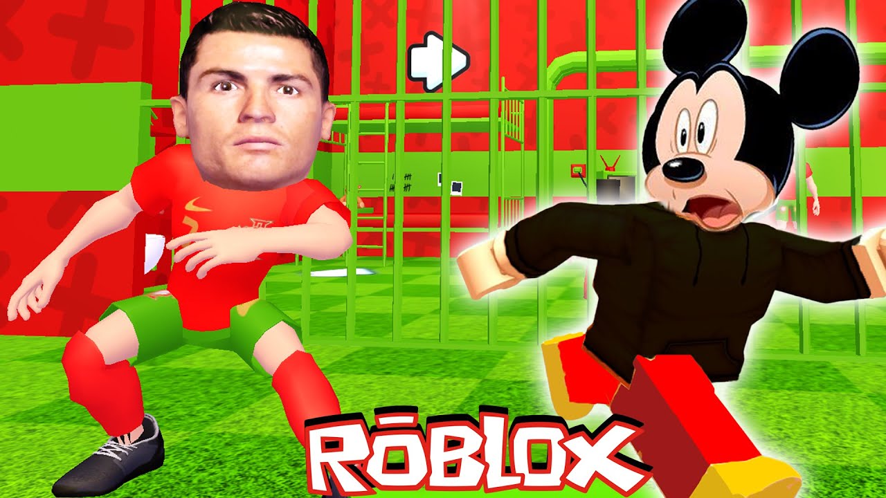 Mickey Mouse ESCAPE CRISTIANO RONALDO BARRY PRISON in Roblox - YouTube