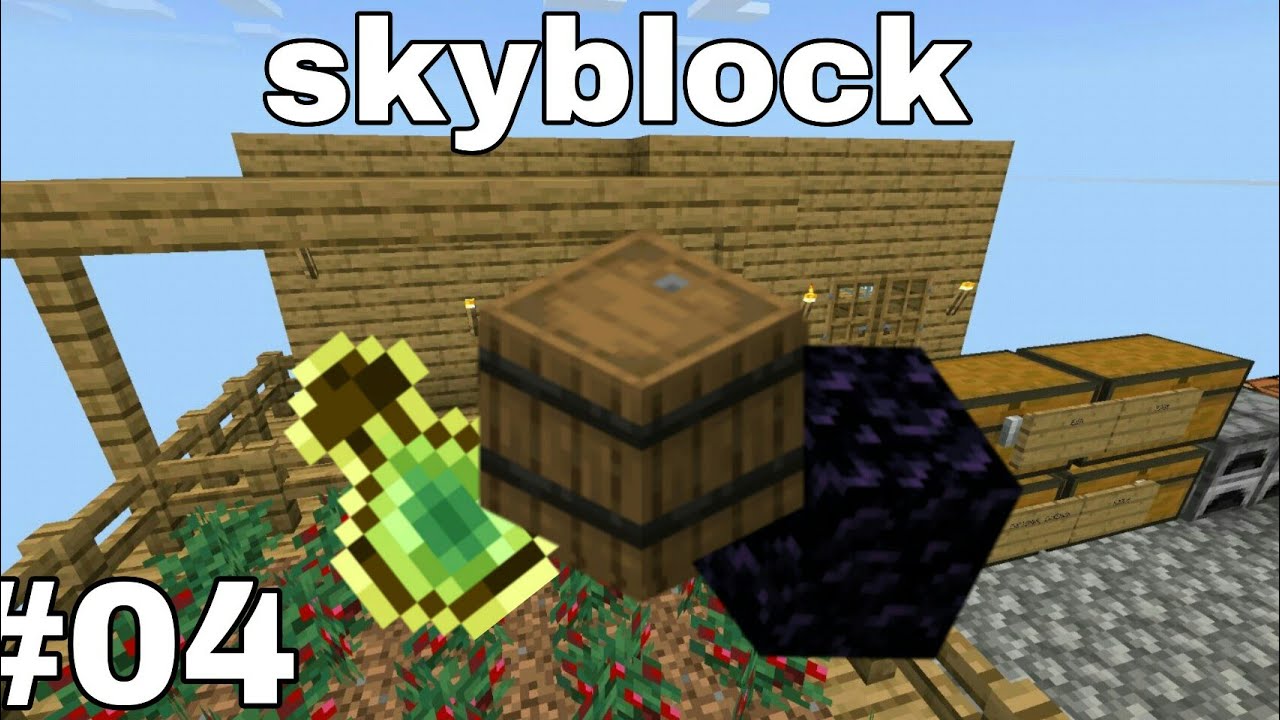Skyblock #4- Новый дом выживание на острове - YouTube