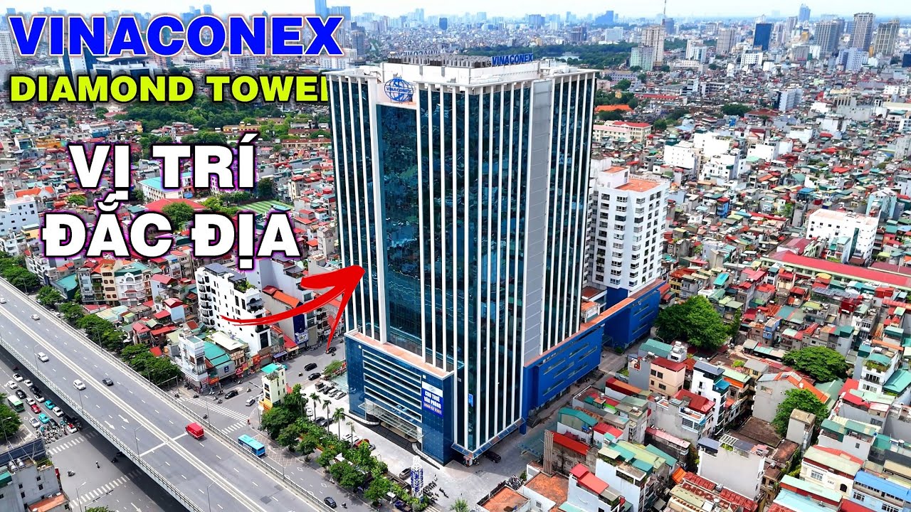 Toàn cảnh vị trí đắc địa tháp văn phòng Vinaconex Diamond Tower vừa ra mắt. Tổ hợp TTTM Chợ Mơ ...